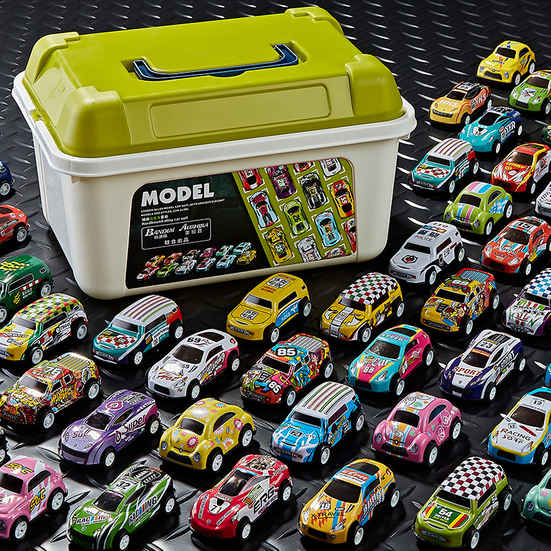 Set of 30 Iron Shell Sports Wind-Up Cars for Children to Play with with ...