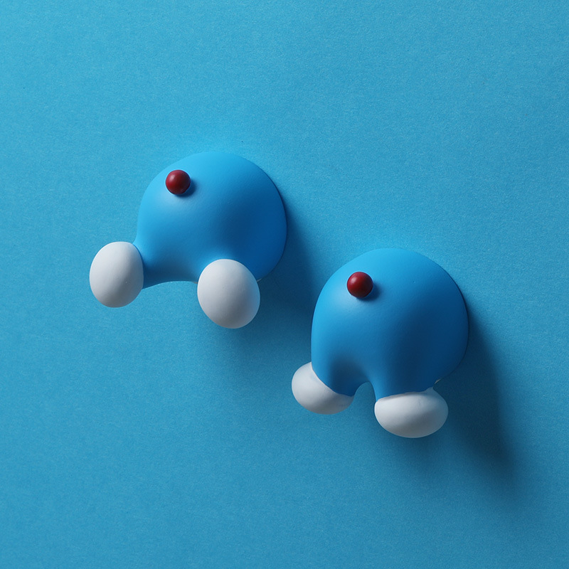 Doraemon butt mounted on refrigerator with magnet - Do Re Mon cabinet ...