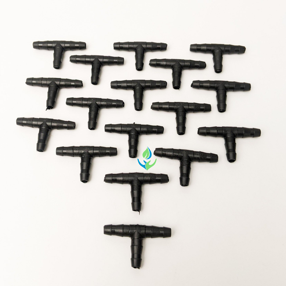Combo of 20 T-joints for 4x6mm drip irrigation pipes, divided T ...