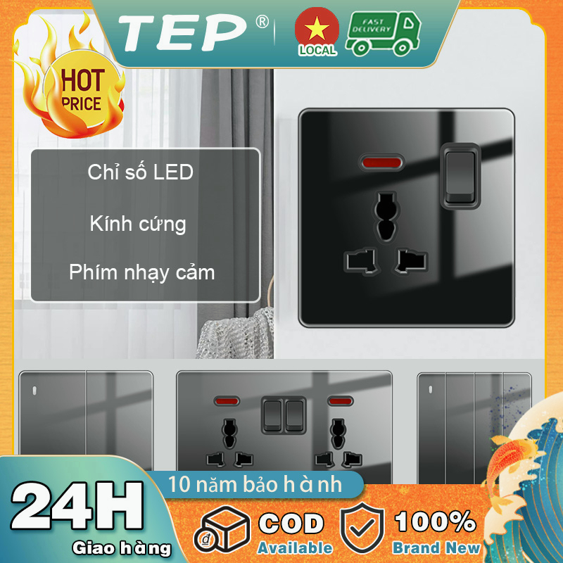 Tep wall light switch socket high power switch 45A 15A three holes with ...