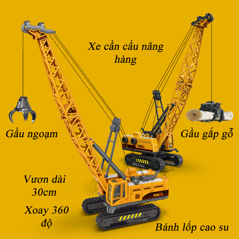 Forklift crane toy with many models of lifting buckets, safe ABS ...