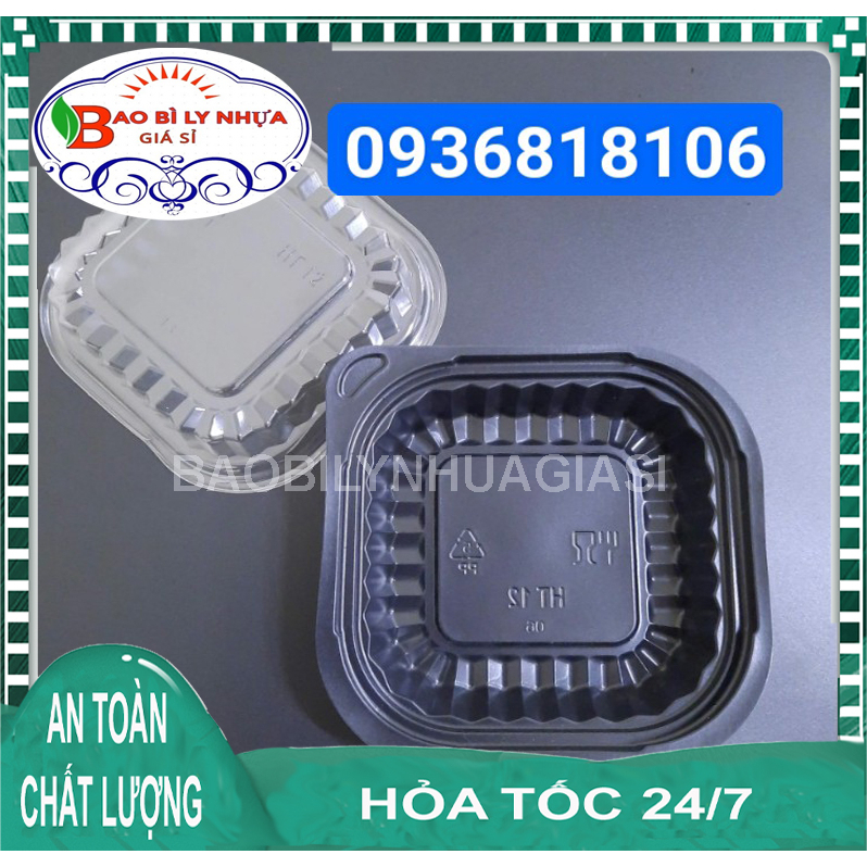 Square black base box HT12 (1 pack of 50 with lid) | Shopee Philippines