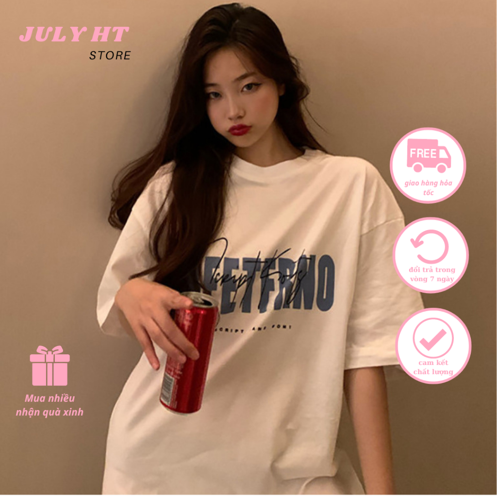 July HT T-Shirt Loose-Sleeve Basic Loose Form Easy to Coordinate ...