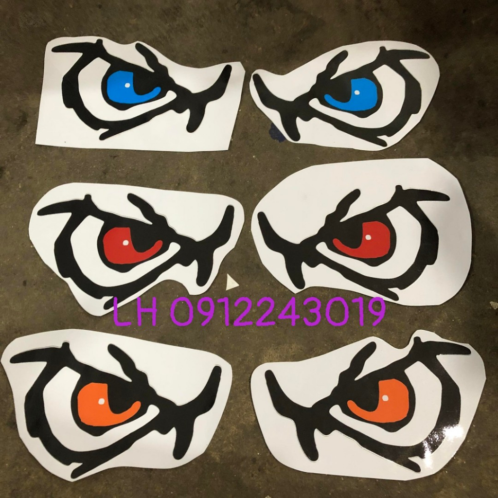 Devil's eyes decal sticker to decorate trucks and cars (size: 1 pair of ...