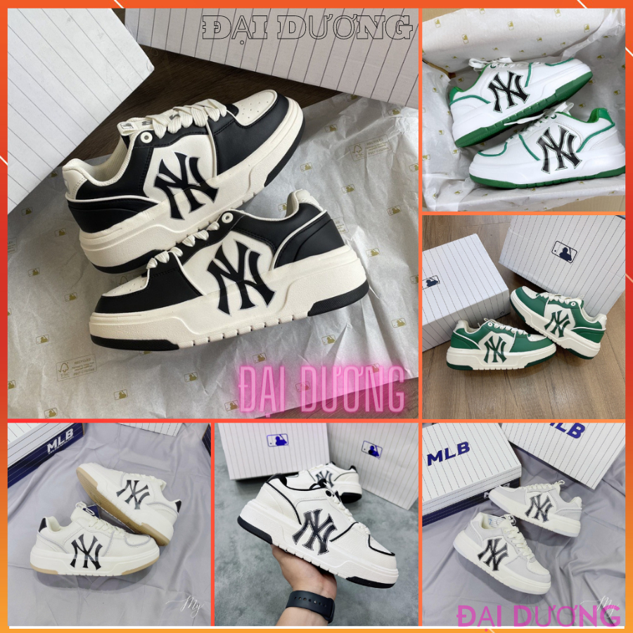 Mlb NY blue and black chunky liner off white sneakers, Korean mlb ...