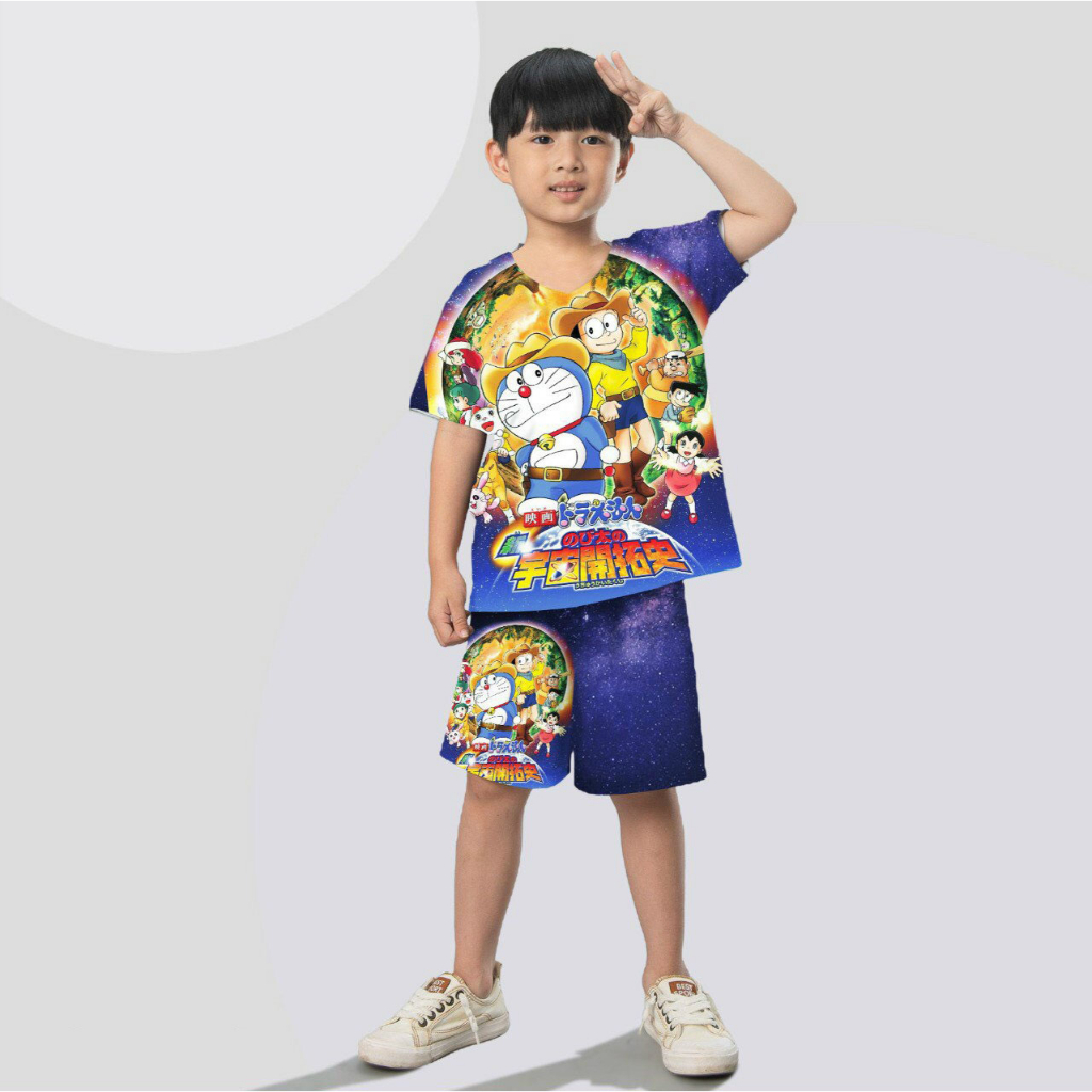 Doraemon CARTOON 3D PRINTED COOL SUIT | Shopee Philippines