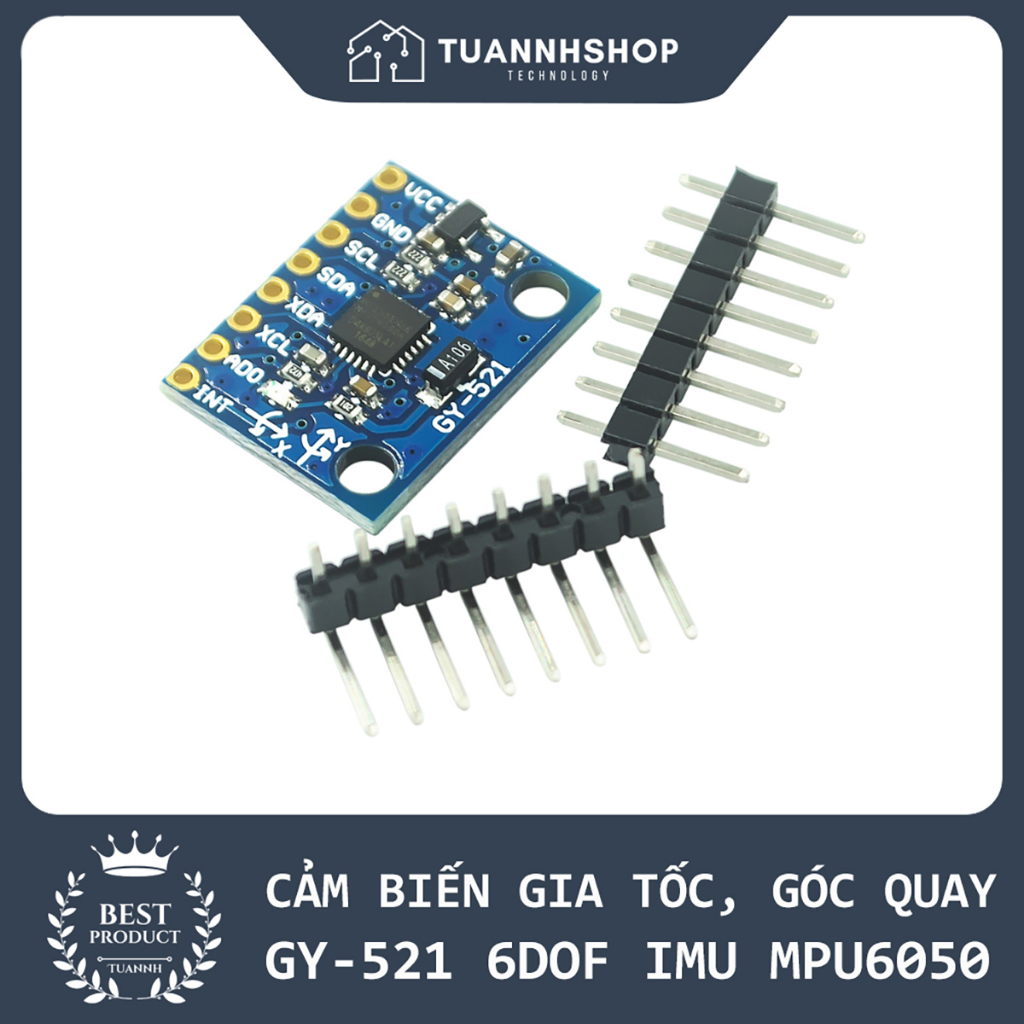 Gy-521 6Dof IMU MPU6050 Acceleration and Rotation Angle Sensor Module ...