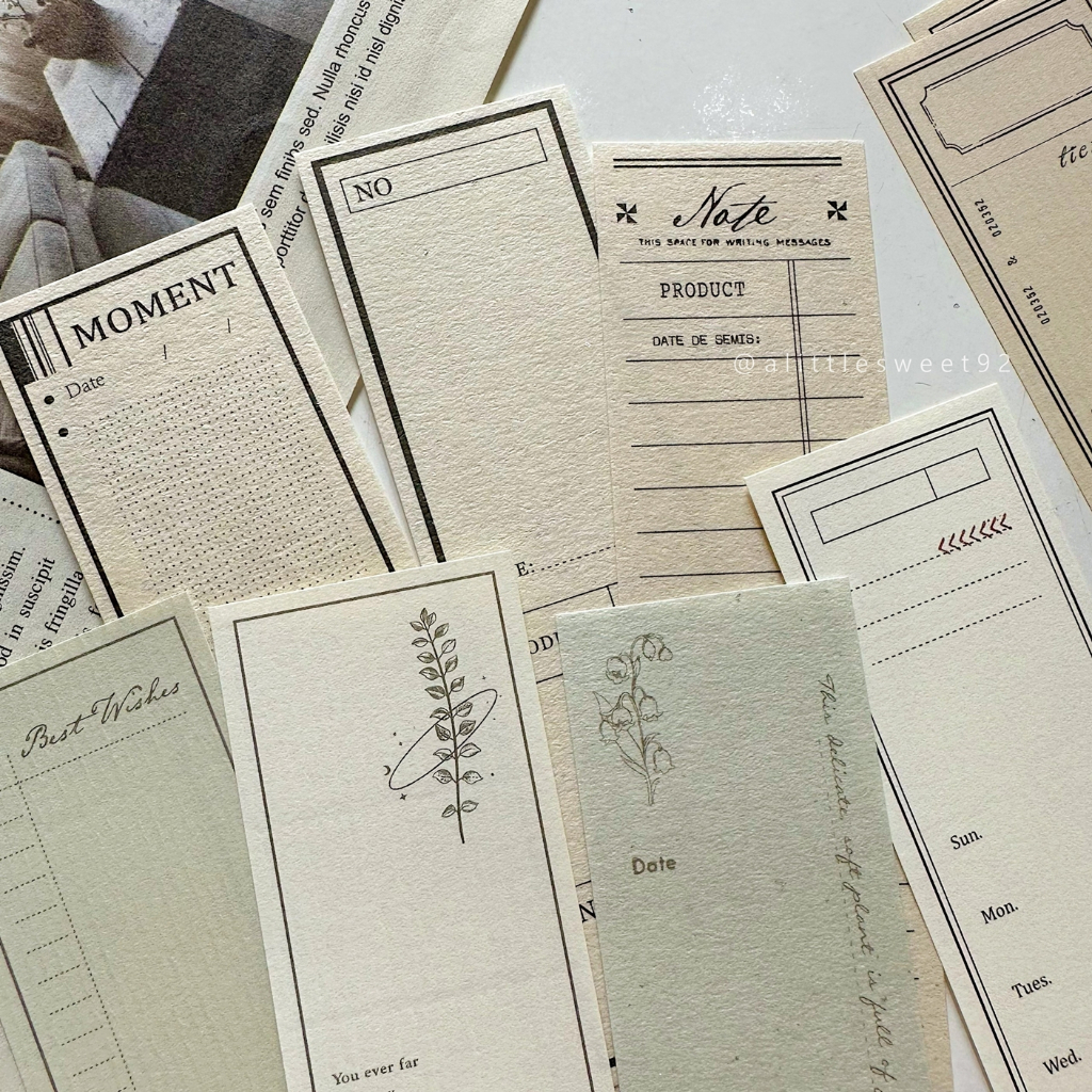 Set Of 30 VINTAGE TEXTURE Note Paper Background Paper - Mo Card ...