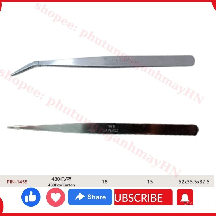 Curved and straight thread tweezers (piece) | Shopee Philippines