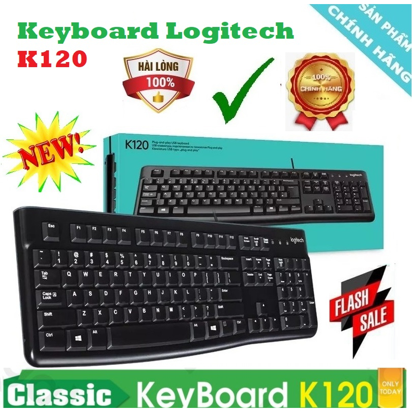 Logitech K120 Usb Port Wired Keyboard (Black) | Shopee Philippines