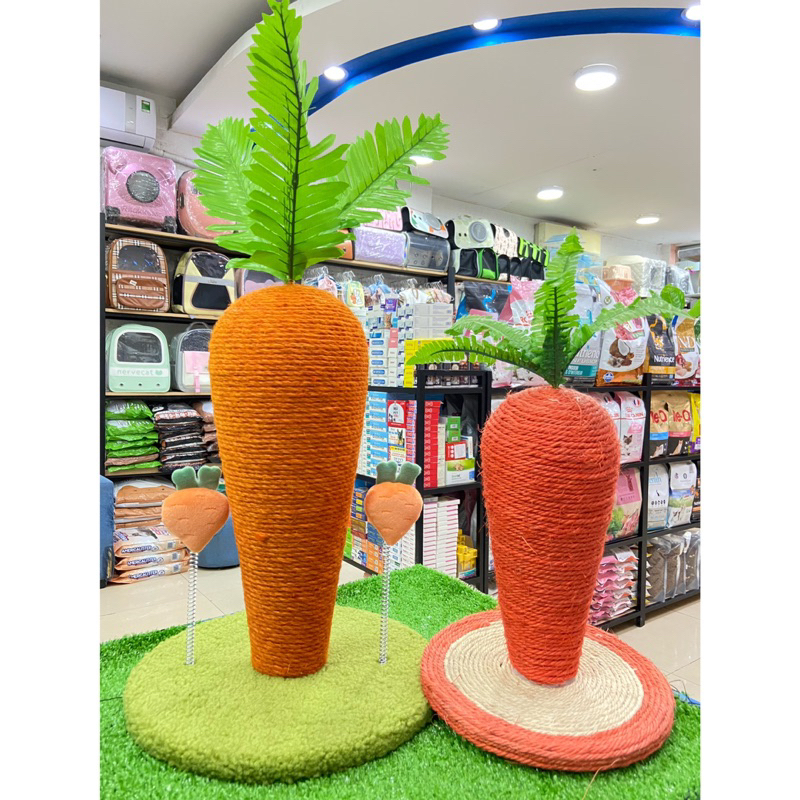 Scratching post Carrot-shaped sisalPieceg for cats - Scratching toy ...