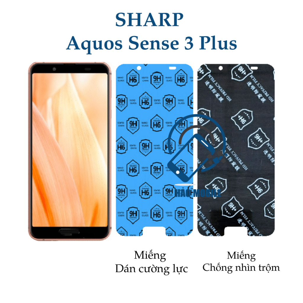 Sharp AQUOS SENSE 3 PLUS nano flexible tempered film (transparent and ...