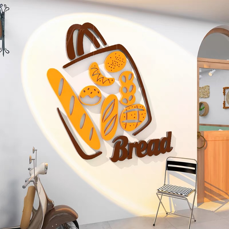 Mica wall paintings embossed with bread to decorate bakeries, cafes ...