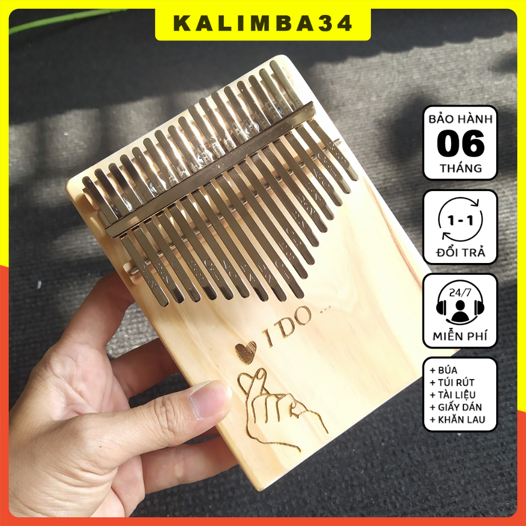 17-key Kalimba engraved with monolithic I DO image KL34, cheap Kalimba ...