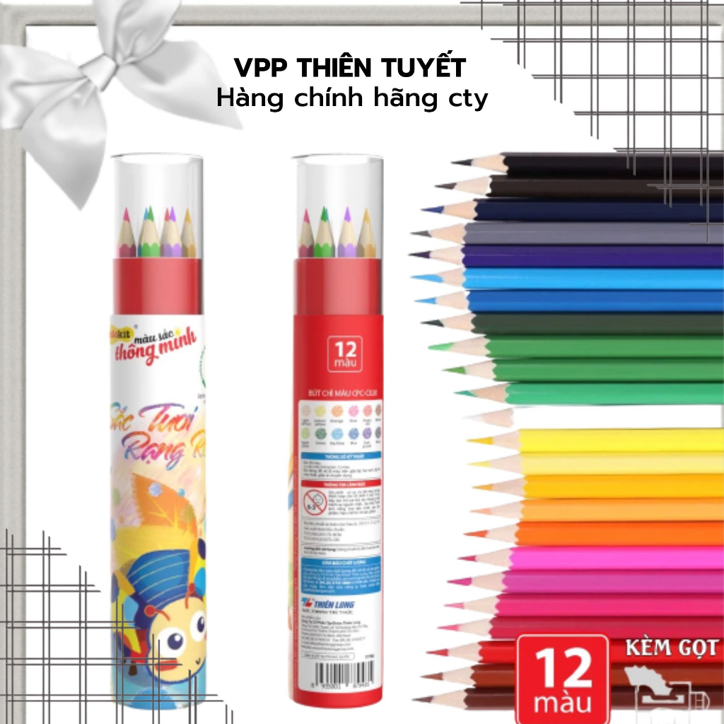 Professional Color Pencil Box 12 / 24 / 36 Cans Thien Long Colokit ...