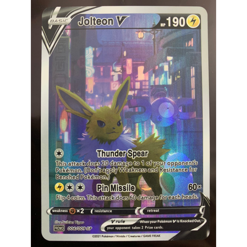 Pokemon Card Jolteon V -006/009Sp promo Alternate Art Ultra Rare ...