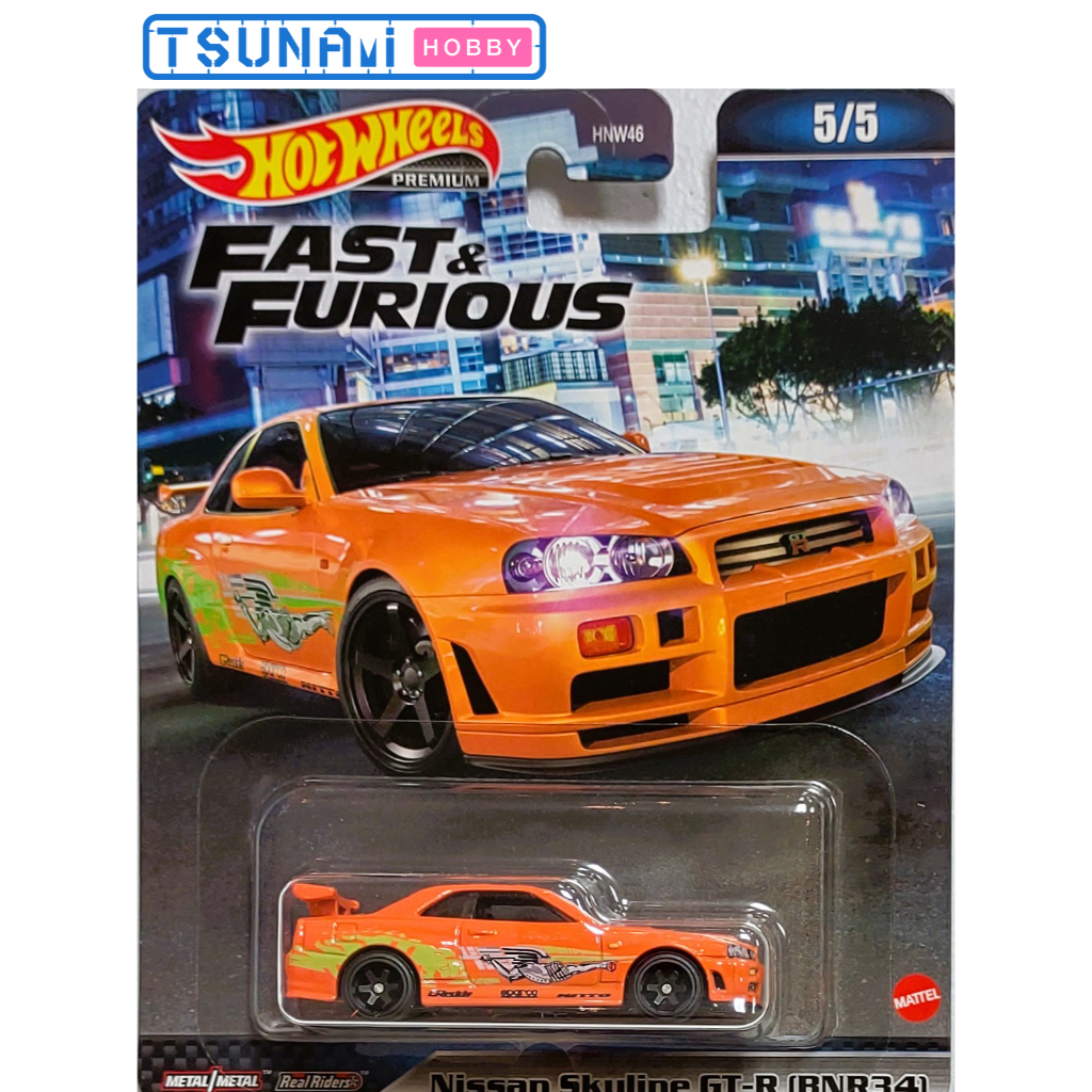 Hot Wheels Nissan Skyline R34 GT-R BNR34 orange model car | Shopee ...