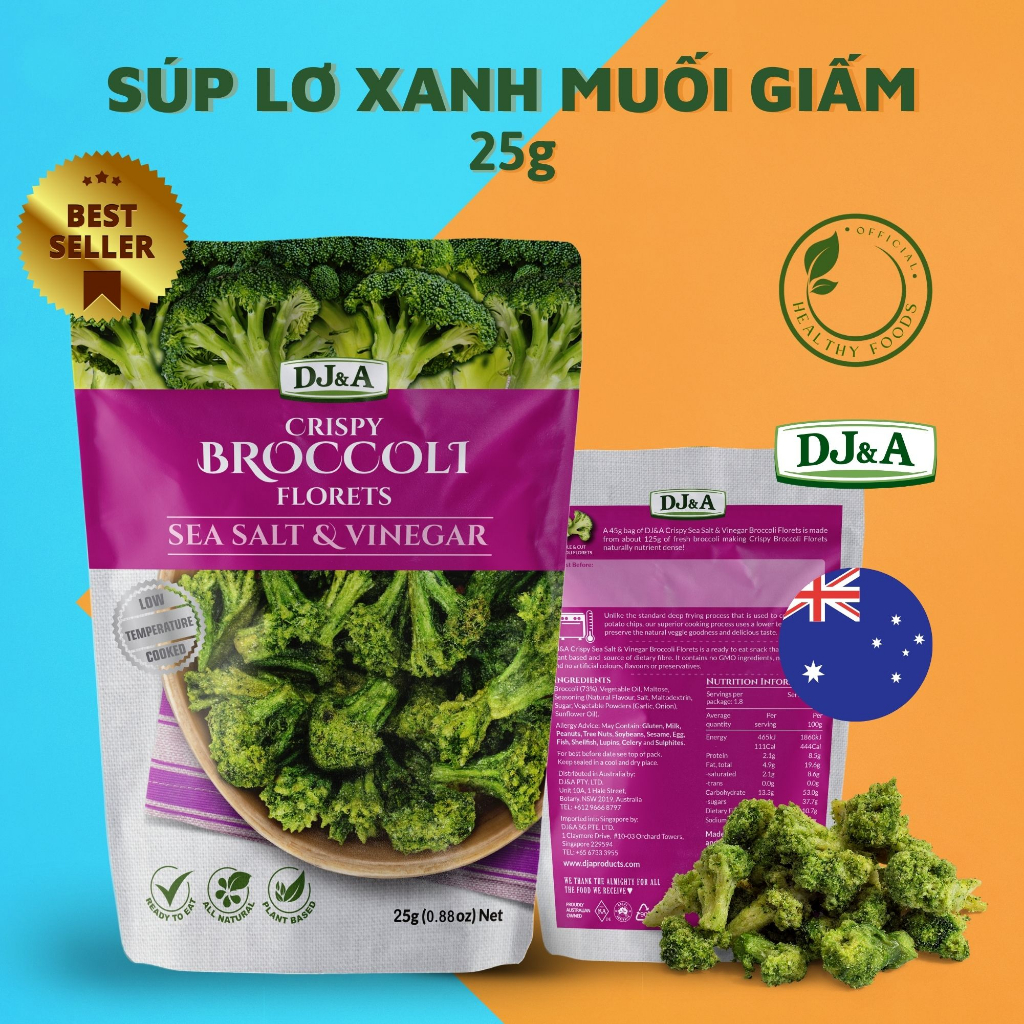 Dj Crispy Dried Broccoli&A Vinegar and Sea Salt Flavor - Australian ...