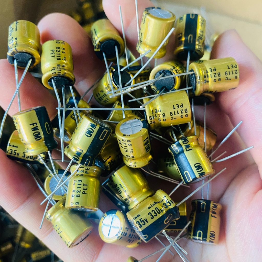 Nichicon 330uF 35V/ 25V power filter capacitor - Genuine product, audio ...