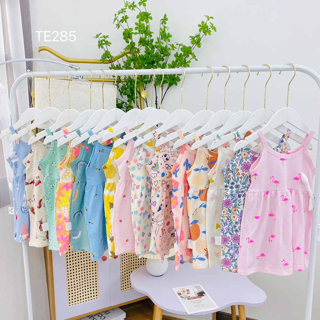 2-strap dress made in Korea for girls, cotton 2-strap dress for girls ...