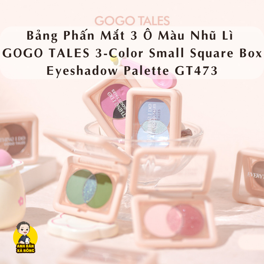 Gogo TALES 3-Color Small Square Box Eyeshadow Palette GT473 | Shopee ...
