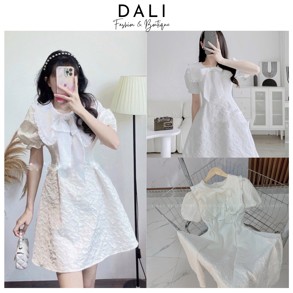 Lady's Floral Sponge Dress With Lovely Chiffon Bow Tie | Shopee Philippines