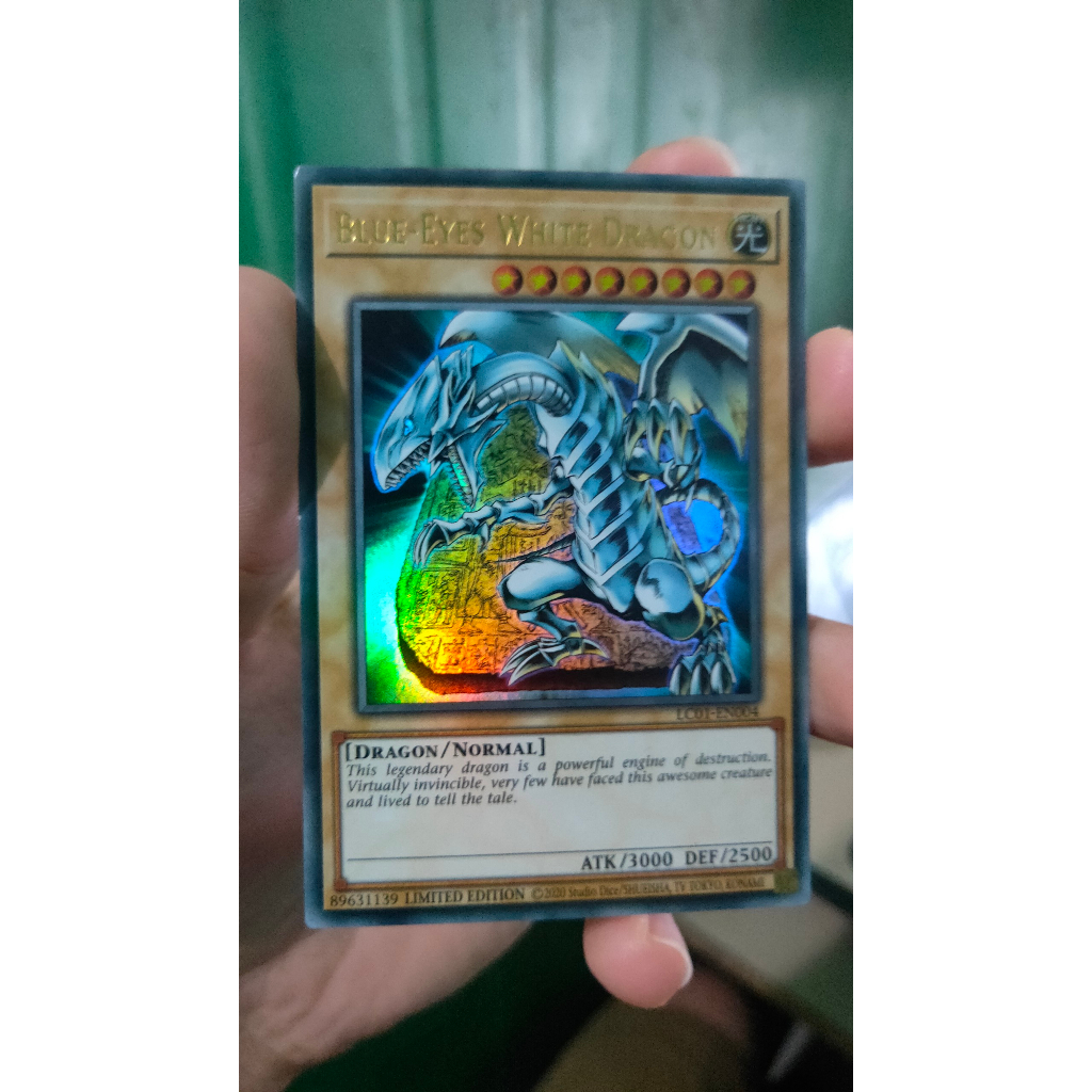 Yu-gi-oh Card - Blue Eye White Dragon - Ultra Rare - GENUINE PRODUCTS - English - UK - LC01 ...