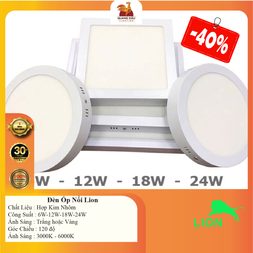 Genuine LION 6W-24W DECORATIVE, LIGHTING Spotlight (Round & Square ...