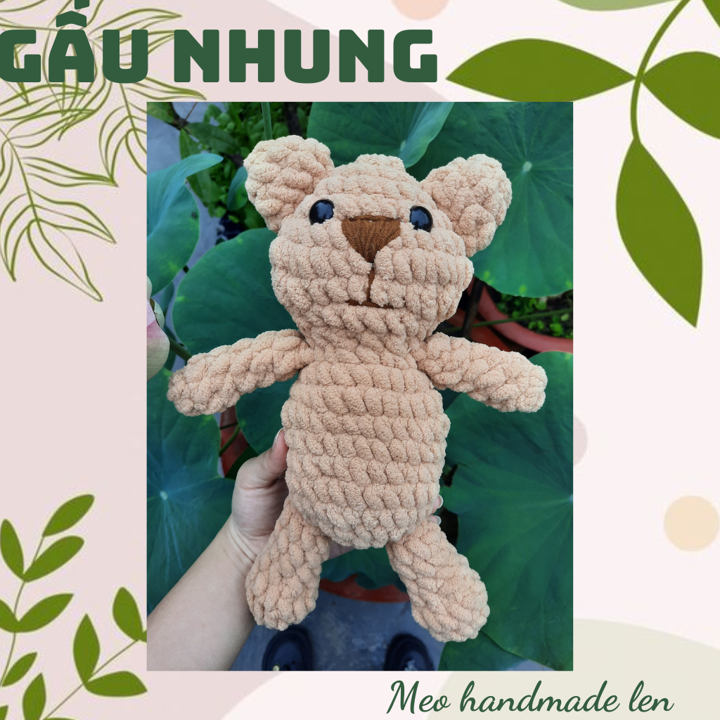 Velvet bear - Handmade wool - Amigurumi - Crochet | Shopee Philippines