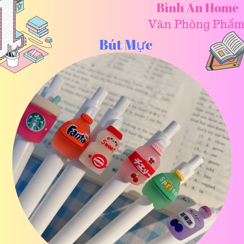 Starbucks Water Glass Pattern Ballpoint Pen, Fanta Bottle, Sprite ...