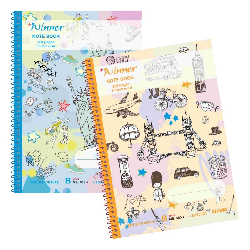 XO Klong Winner Spring Horizontal Notebook - MS: 563H (200 Pages ...