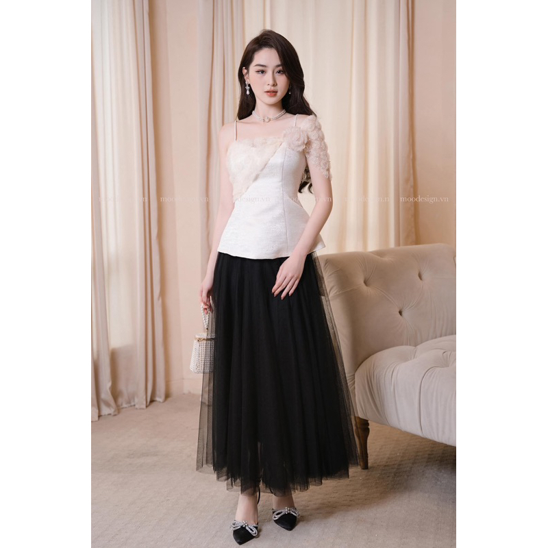 Hebe designed mesh skirt with 3 layers - CLARA RUBY (real photo ...