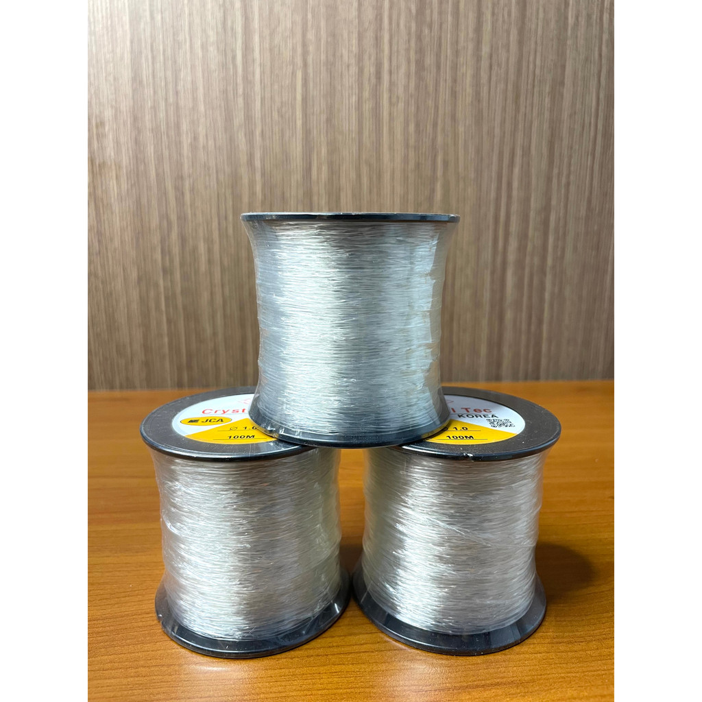 100 meter roll - Genuine Crystal Tec Clear Elastic Monofilament Rope ...