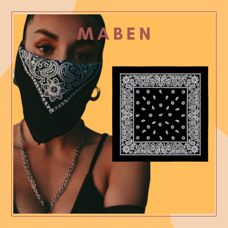 Symmetrical cotton floral bandana size 55x55cm - Maben | Shopee Philippines