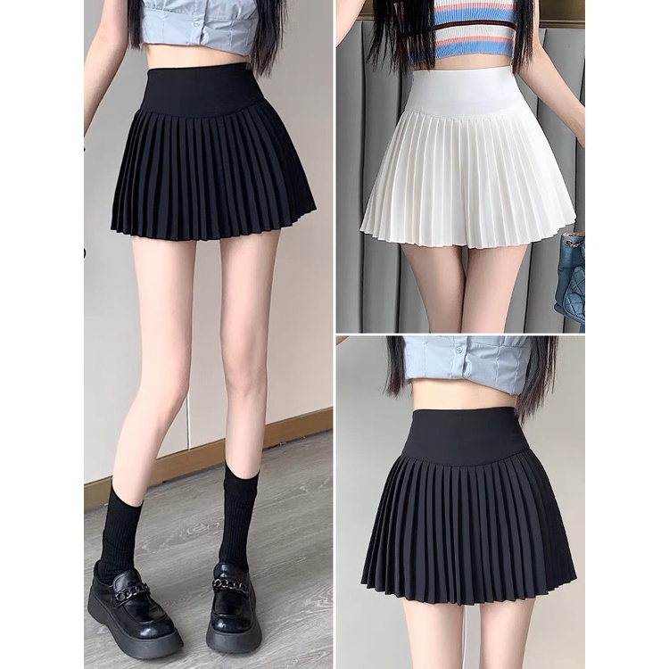 Short Pleated Skirt High Waist Tennis Skirt Made in Guangzhou Stretch Type 1 CODE 0034 | Shopee ...