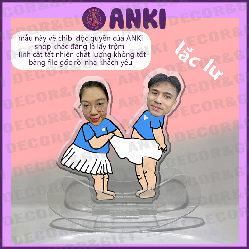 Cute STUPID chibi JIG standee for couplebag, chibi puzzle model, cute ...