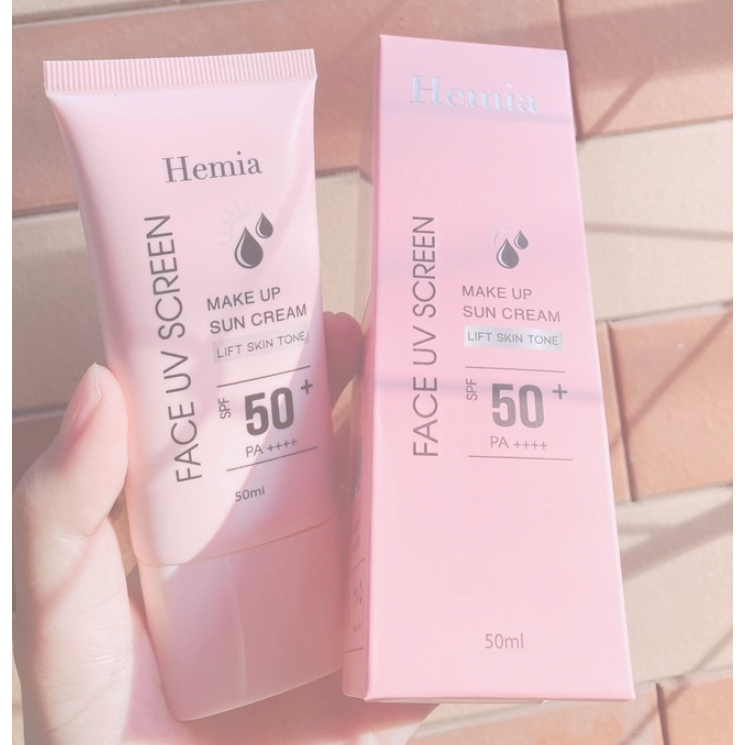 Genuine Hemia SPF 50+ light tone-enhancing sunscreen (50ml) | Shopee ...
