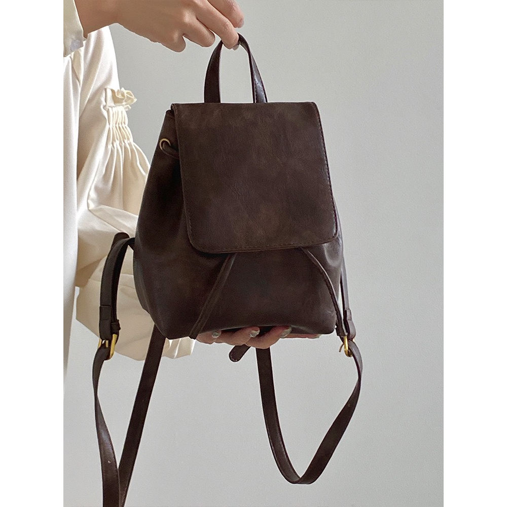 Cute and convenient small leather backpack TA11 | Shopee Philippines
