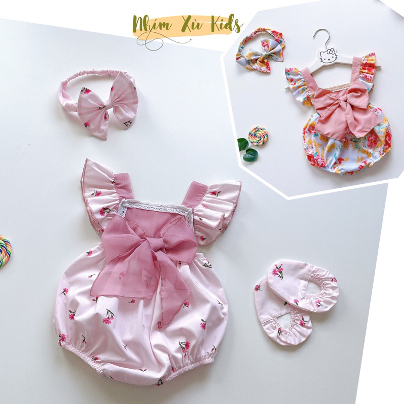 Bow Body for girls 3 to 12kg, Bodysuit with free turban for girls [A427 ...