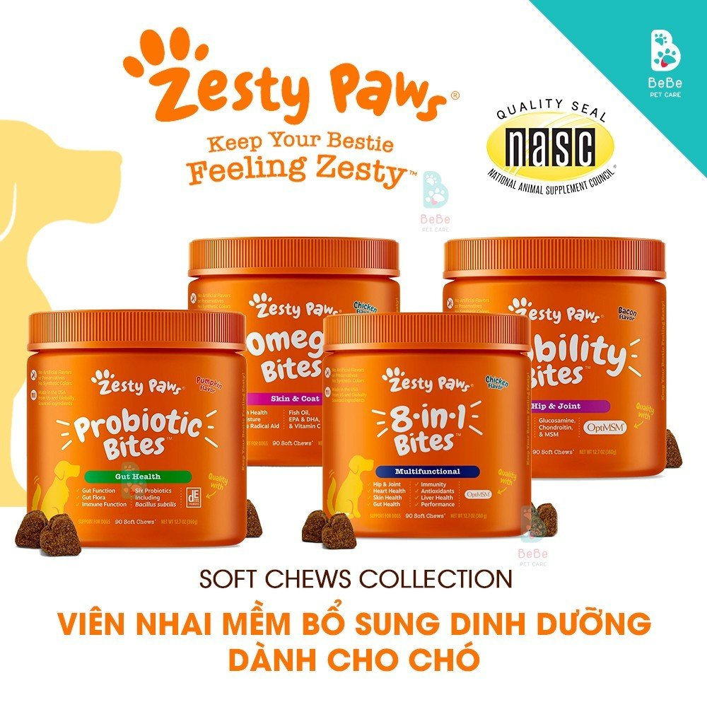 ZESTY PAWS Chewable Tablets - Nutritional Collection Comprehensive Care ...