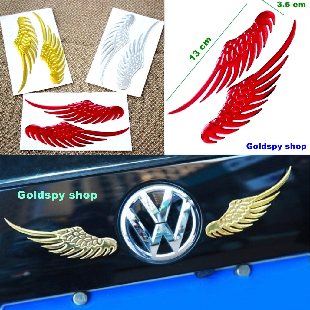 3d embossed plastic angel wings stickers for car and motorbike ...