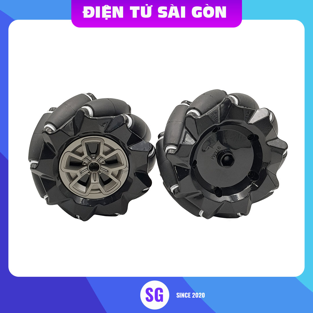 97mm Omnidirectional Plastic Mecanum Wheel (COMBO 2 Wheels) | Shopee ...