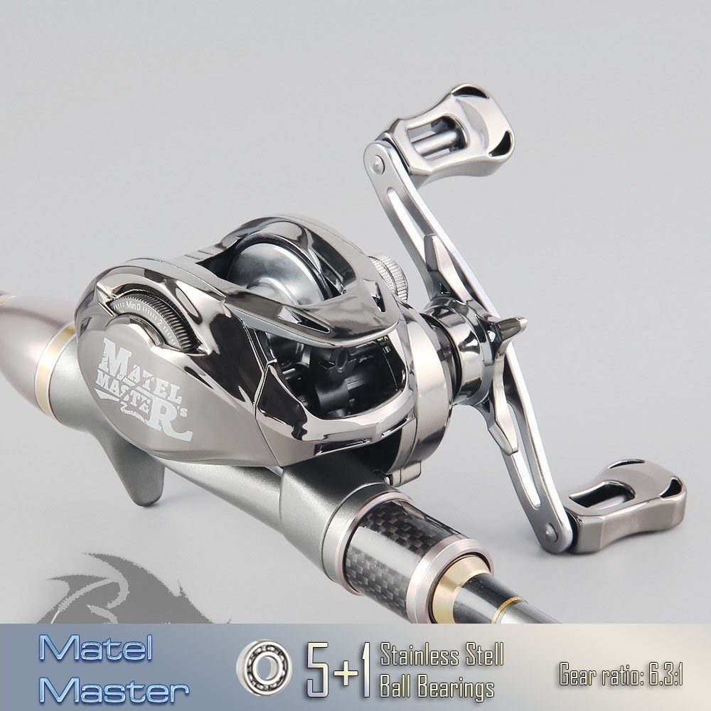 Matel Master horizontal lure fishing reel can load 12kg fish with beautiful drag sound | Shopee ...