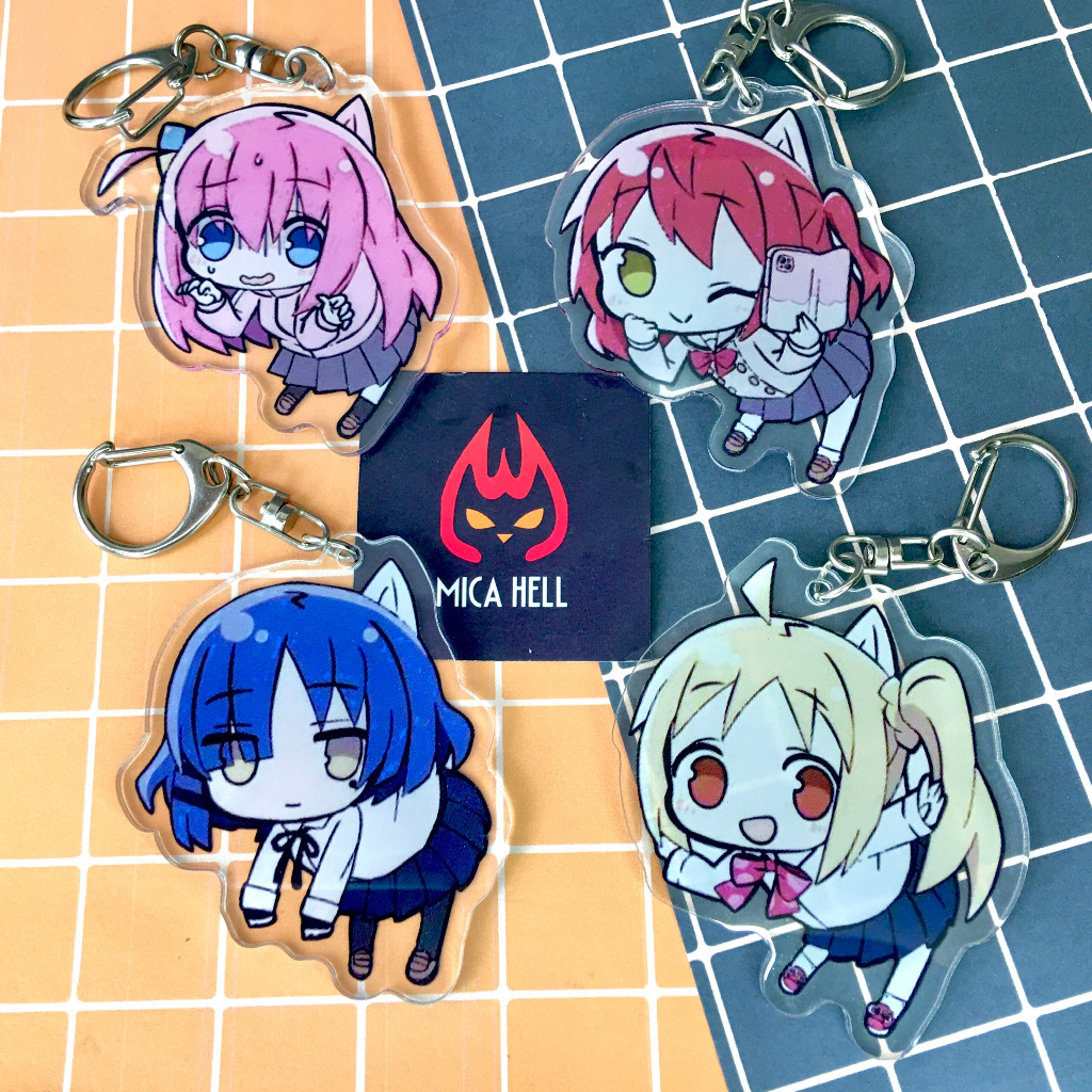 Cute Anime Bocchi The Rock Anime Manga Bochi The Rock Acrylic Chibi Key ...