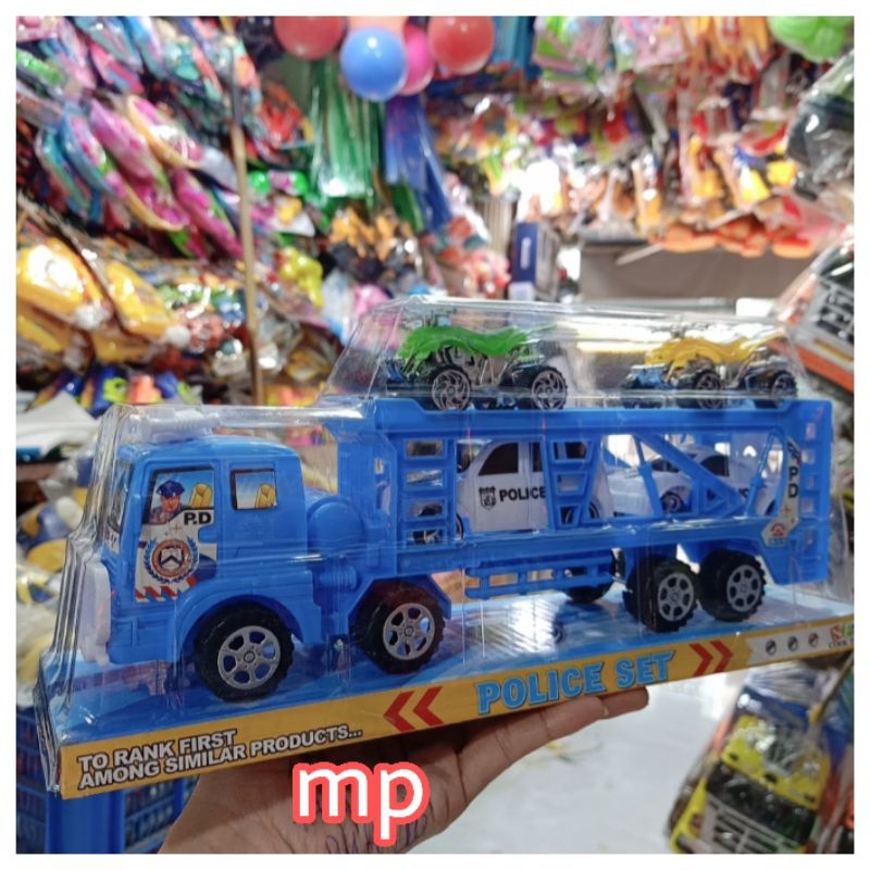 Glass box car toy, 4 cars, 2 motorbikes, 2 police cars. for children ...