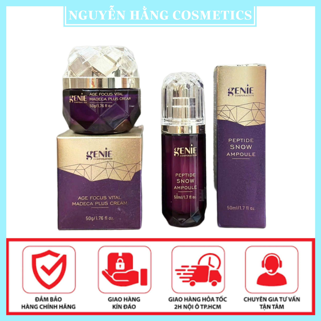 Combo Genie Age Focus Vital & Peptide Snow Ampoule Intensive Anti-Aging ...