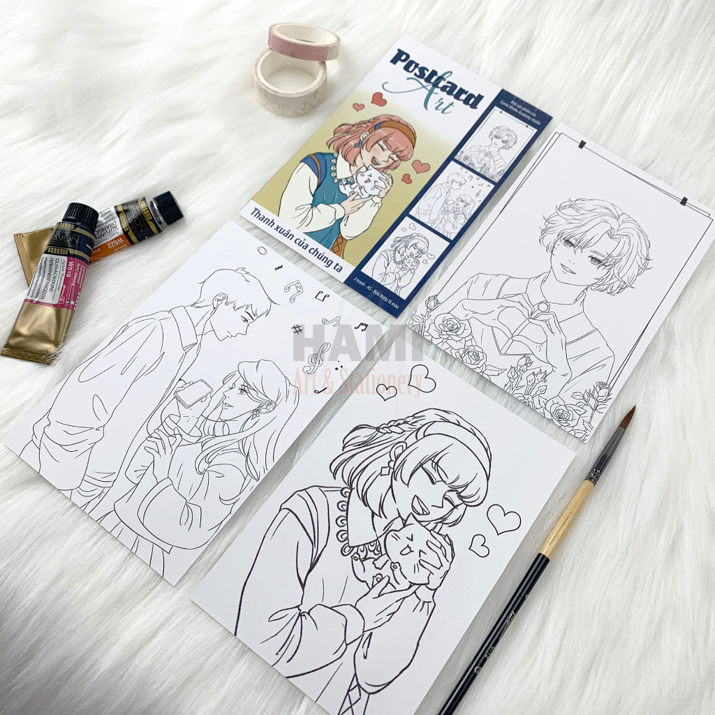 Postcard Art CMA Studio Coloring Card | Shopee Philippines