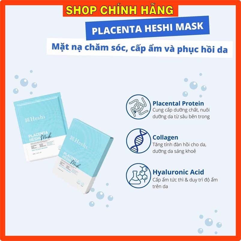 Placenta Heshi Mask Heshi Mask Box Of 5 Sheep Placenta Extract, Vitamin ...
