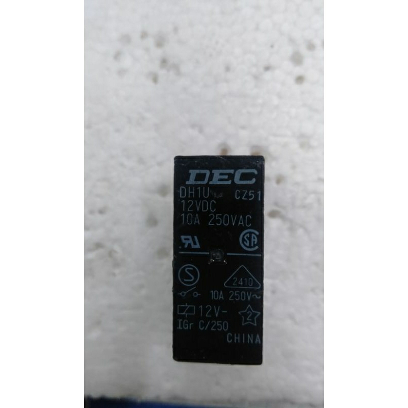 Relay / Relay / Relay / DEC CZ51/ DH1U 12VDC 10A 250VAC / 12V 5 Pins ...