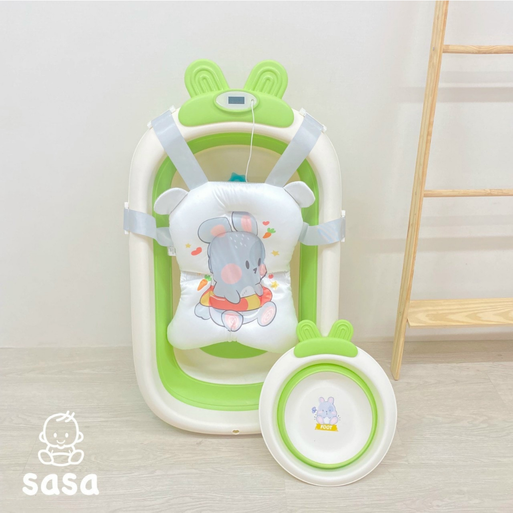 Folding Baby Bath Tub With Bath Float | Shopee Philippines